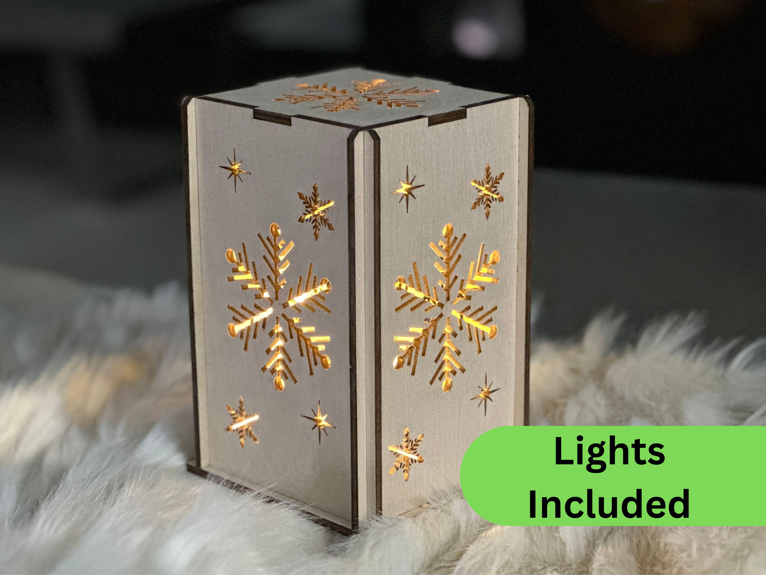 Snowflake Lantern, Snowflake Light, Christmas Decor, Winter Decor ...
