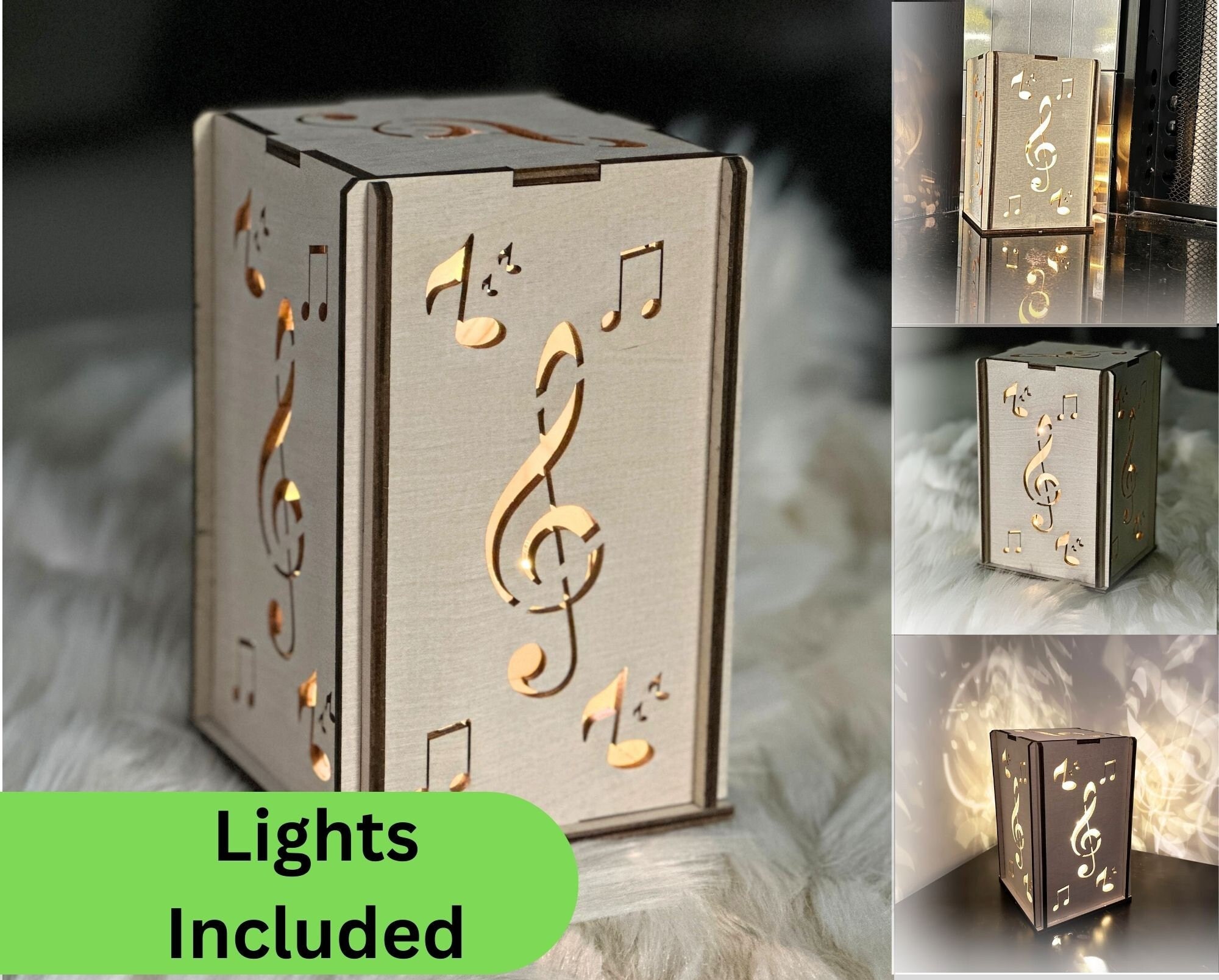 Music Lantern, Music Note Light, Music Lover Gift, Music Centerpiece ...