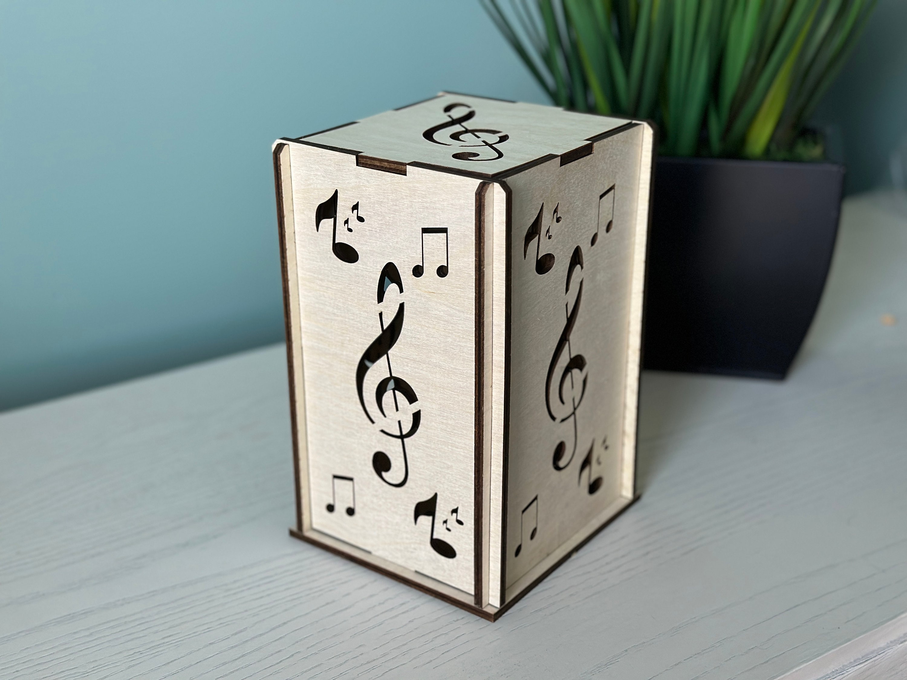 Music Lantern, Music Note Light, Music Lover Gift, Music Centerpiece ...