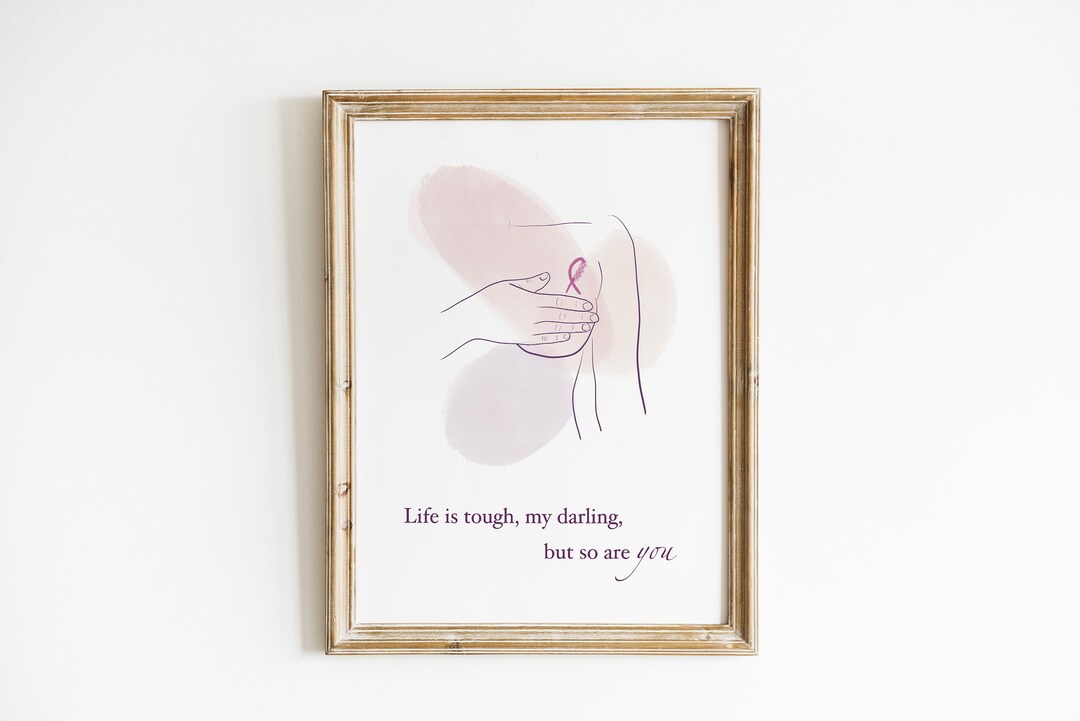 Breast Cancer Survivor Poster, Minimalist Printable Wall Art, Obgyn ...