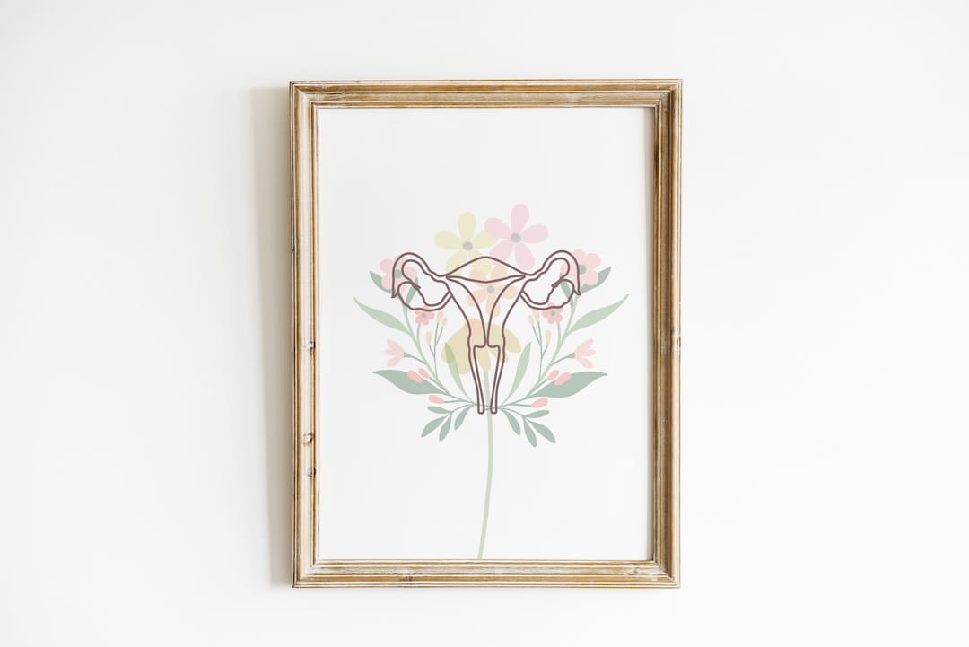 Uterus Anatomy Print | Reproductive Organ Artwork | Female Anatomy Art ...
