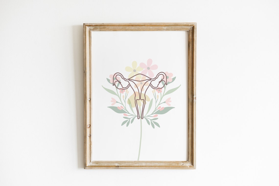 Uterus Anatomy Print Reproductive Organ Artwork Female - Etsy
