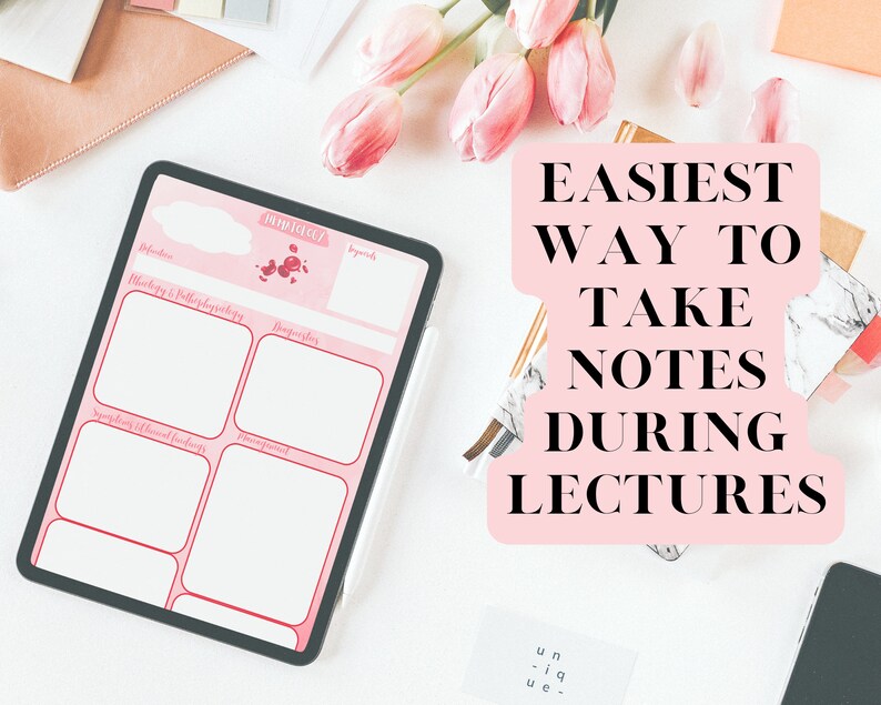 Digital and Printable Study Notes Template for Medicine and Nursing ...