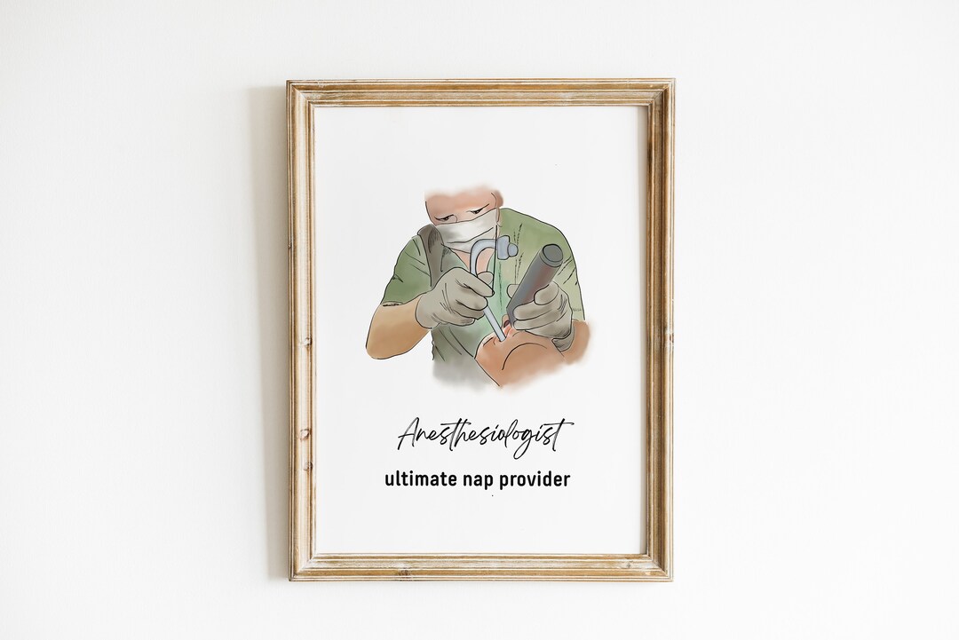 Anesthesiologist Gift Idea, Printable Wall Art, Clinic Decor, Medical ...