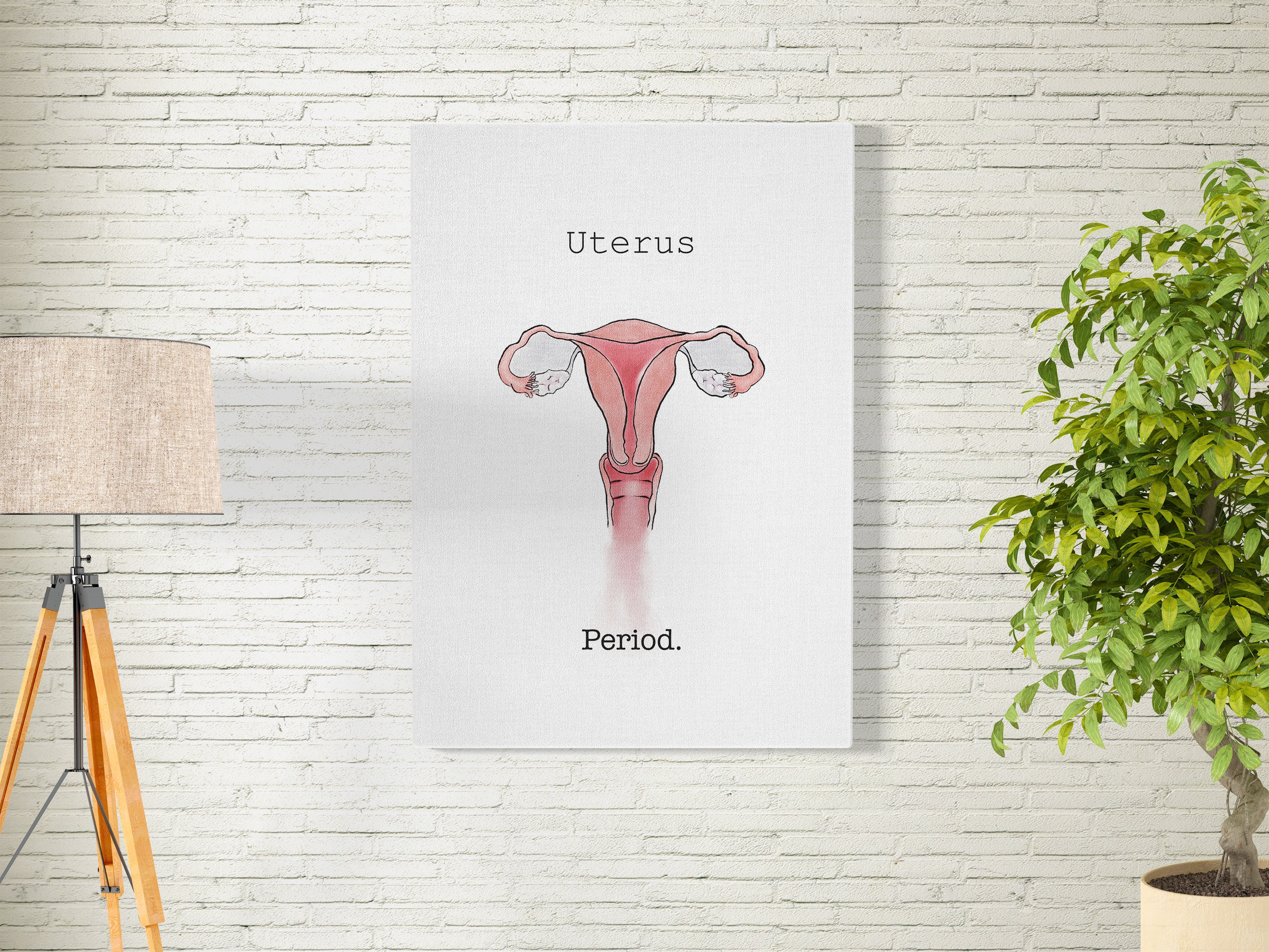 Uterus Artwork Anatomy Wall Art Female Reproductive System Medical
