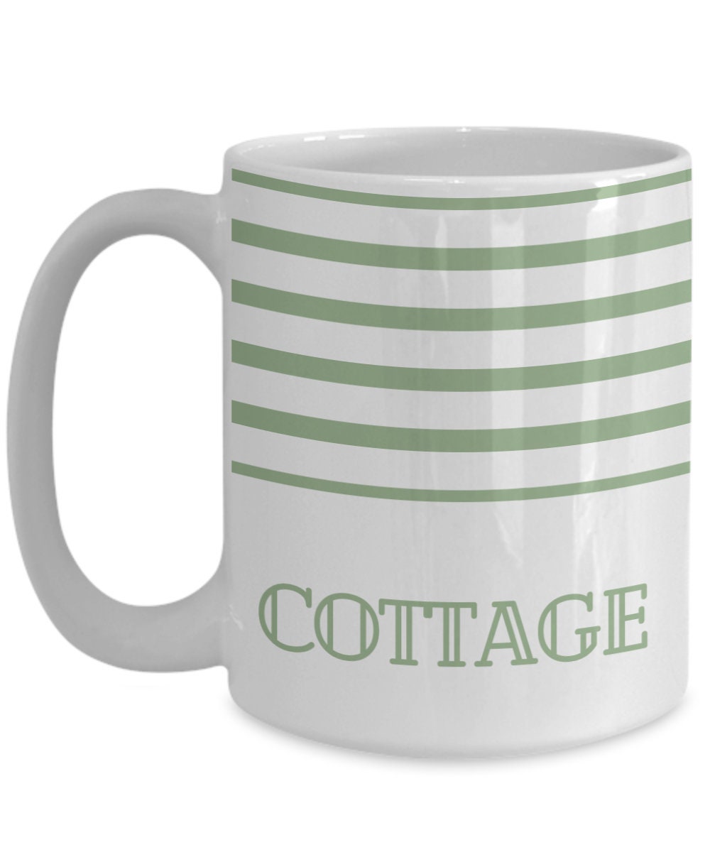 Cottage Wrap-around Mug, Cottage Kitchen Decor, Cottage Coffee Mug ...