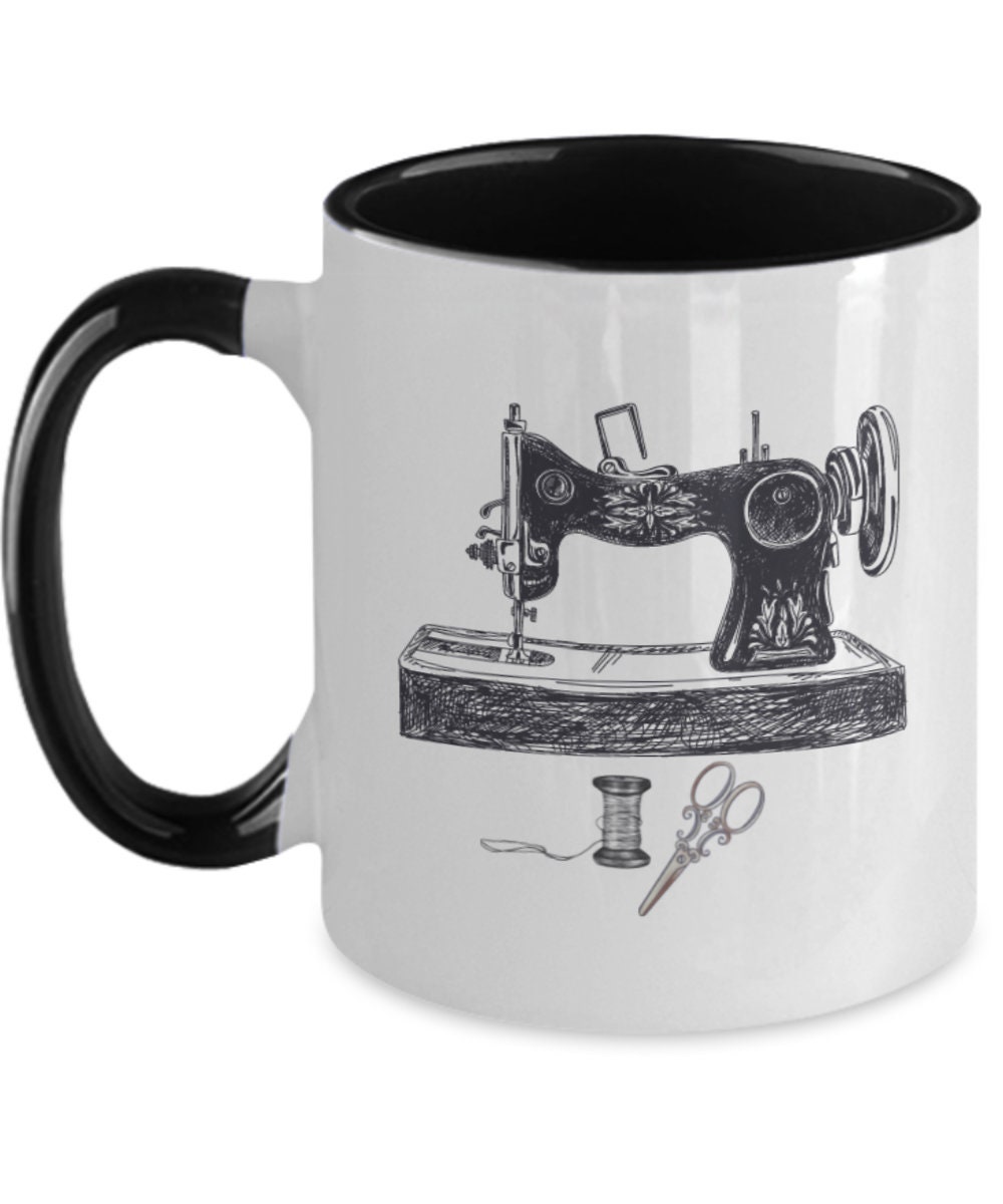 Antique Sewing Machine Mug, Sewing Mug, Seamstress Mug, Sewers Gifts ...