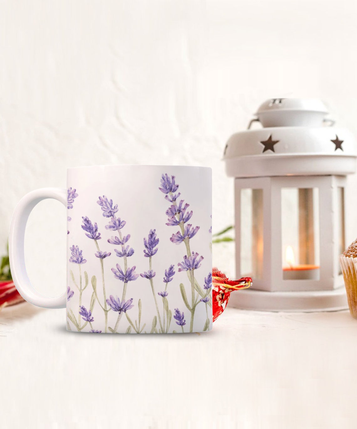 Lavender Mug, Lavender Wrap Mug, Lavender Decor, Lavender - Etsy