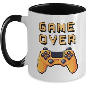 Game Over Mug, Gamer Gifts, Gamer Coffee Mug, Video Gamer Gifts, Gifts ...