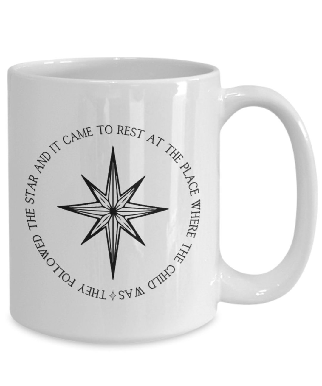 Christmas Star Bible Verse Mug, Christmas Star Mug, Christmas Mug ...