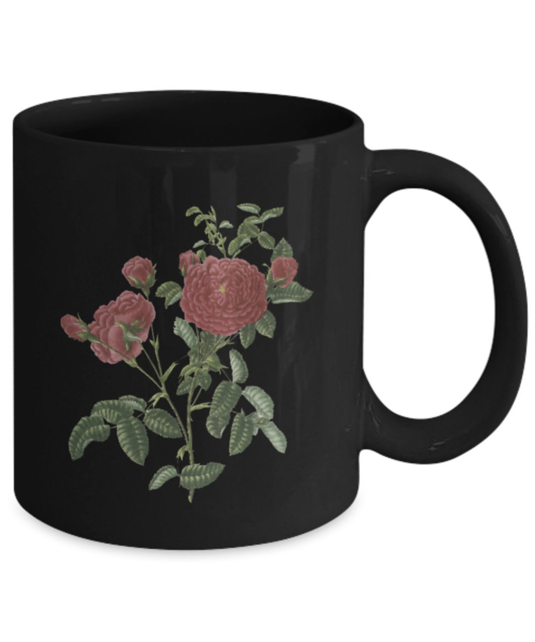 Vintage Style Roses Mug Gothic Rose Art Gothic Rose Mug - Etsy