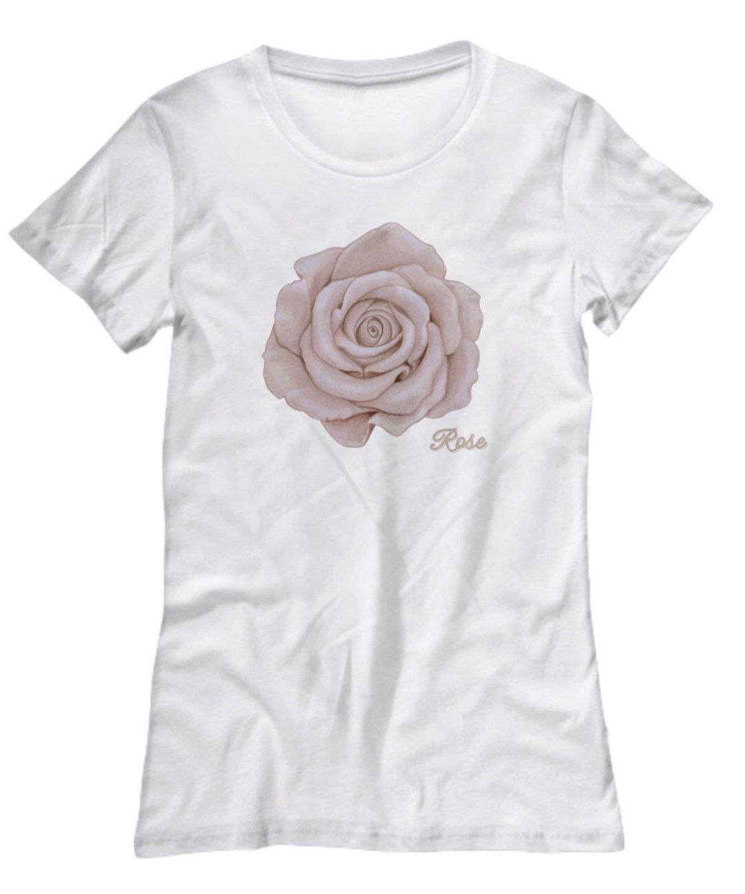 Blush Rose Women's Tee, Rose Tee, Rose Shirt, Rose Style, Rose Tshirt ...