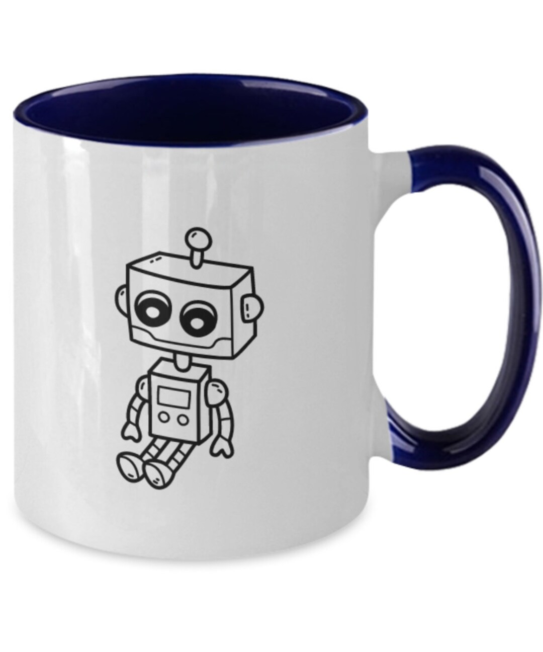 Robot Mug, Kids Robot Cocoa Mug, Robot Graphic Mug, Two-tone Robot Mug ...
