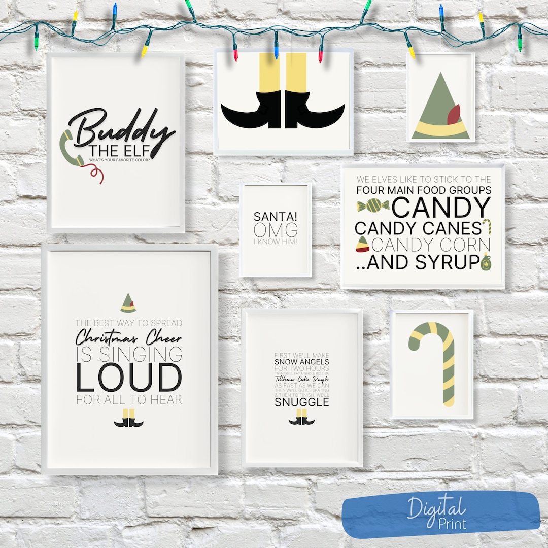 Elf Digital Print, Elf Printable Gallery Wall Art, Elf Movie, Christmas ...