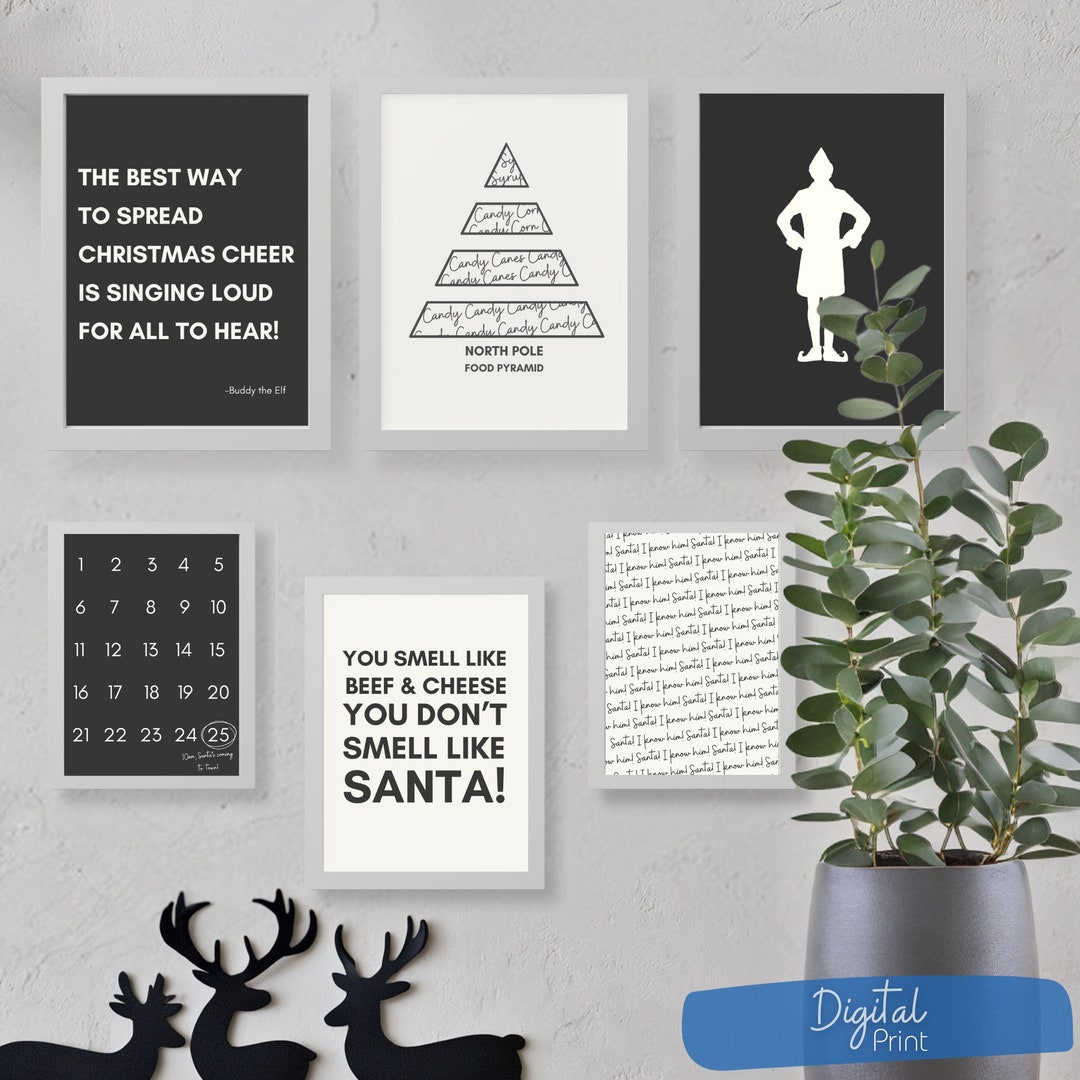 Elf Digital Print, Elf Printable Gallery Wall Art, Elf Movie, Christmas ...