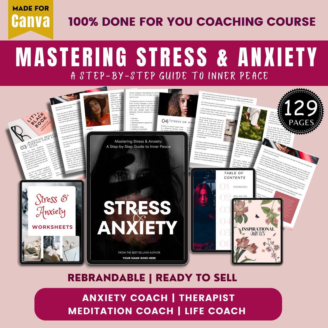 Eliminate Stress and Anxiety Done for You Workbook, Brandable Coaching ...