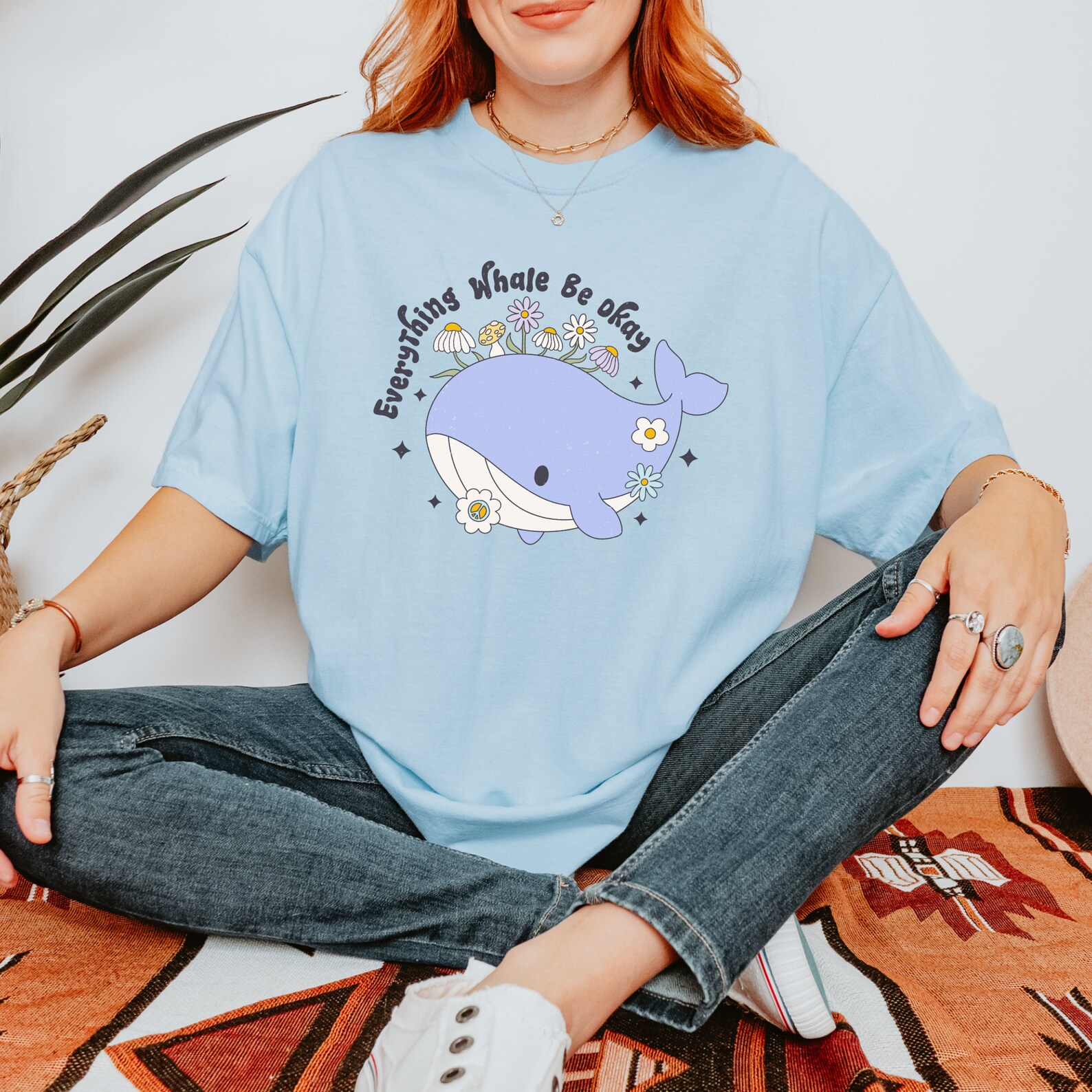 Whale Shirt Mental Health Shirt | Ocean Lover Gift Therapist Shirt for ...