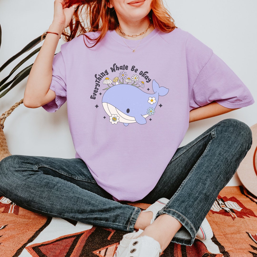 Whale Shirt Mental Health Shirt | Ocean Lover Gift Therapist Shirt for ...