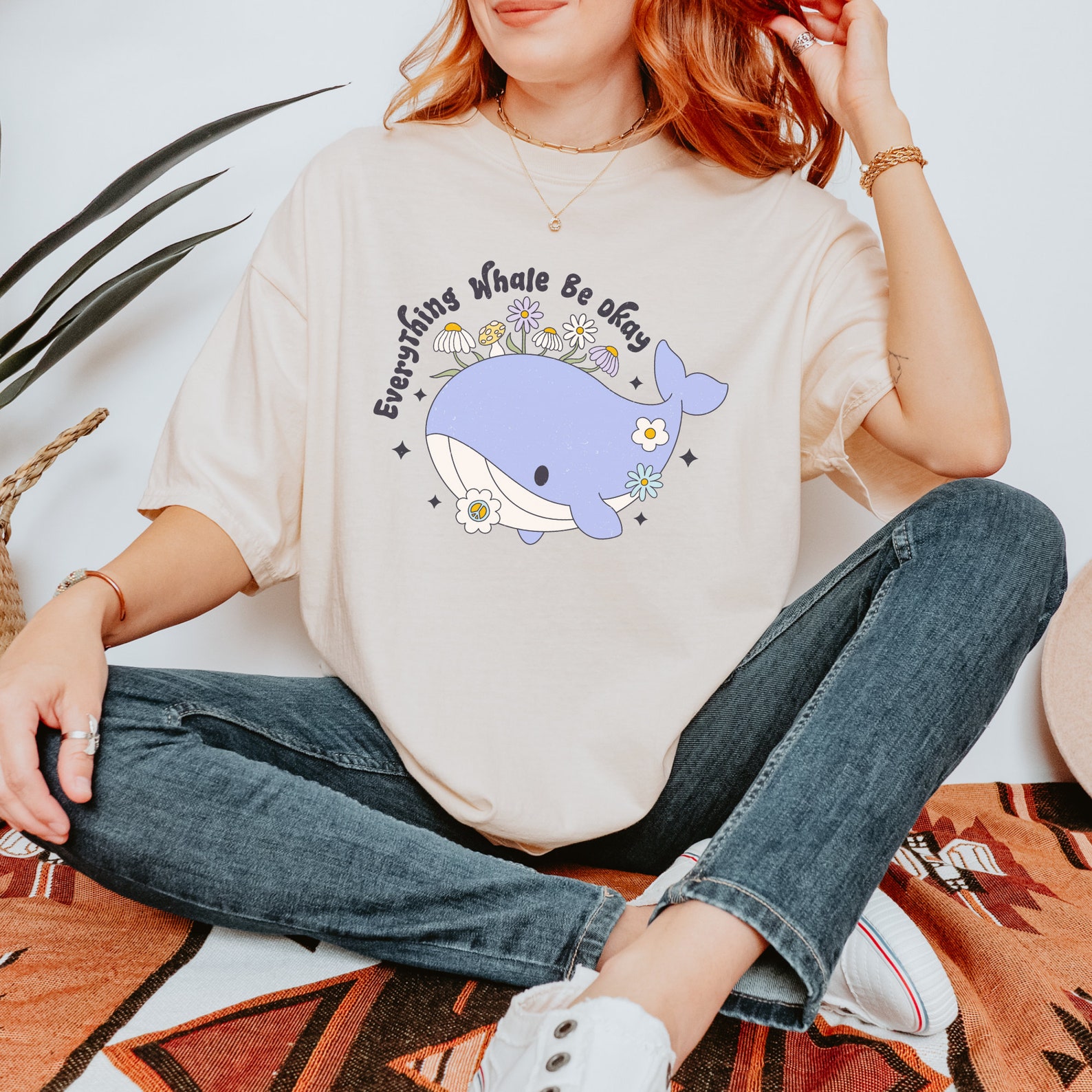 Whale Shirt Mental Health Shirt | Ocean Lover Gift Therapist Shirt for ...