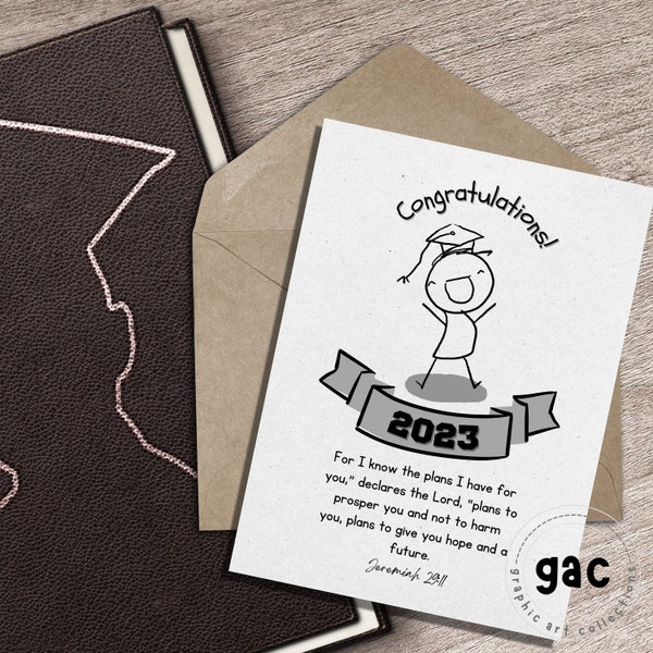 Bible Verse Graduation Card - Etsy