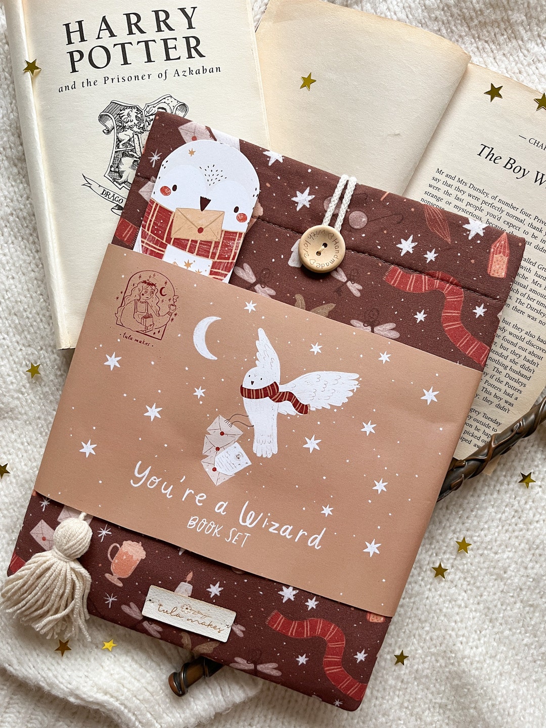 Wizard Gift Set Book Sleeve + Bookmark Bookish Merch Gift for Book ...