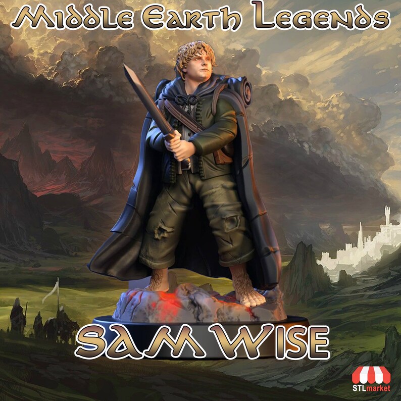Middle Earth Legends Samwise Figure STL Samwise Model STL - Etsy