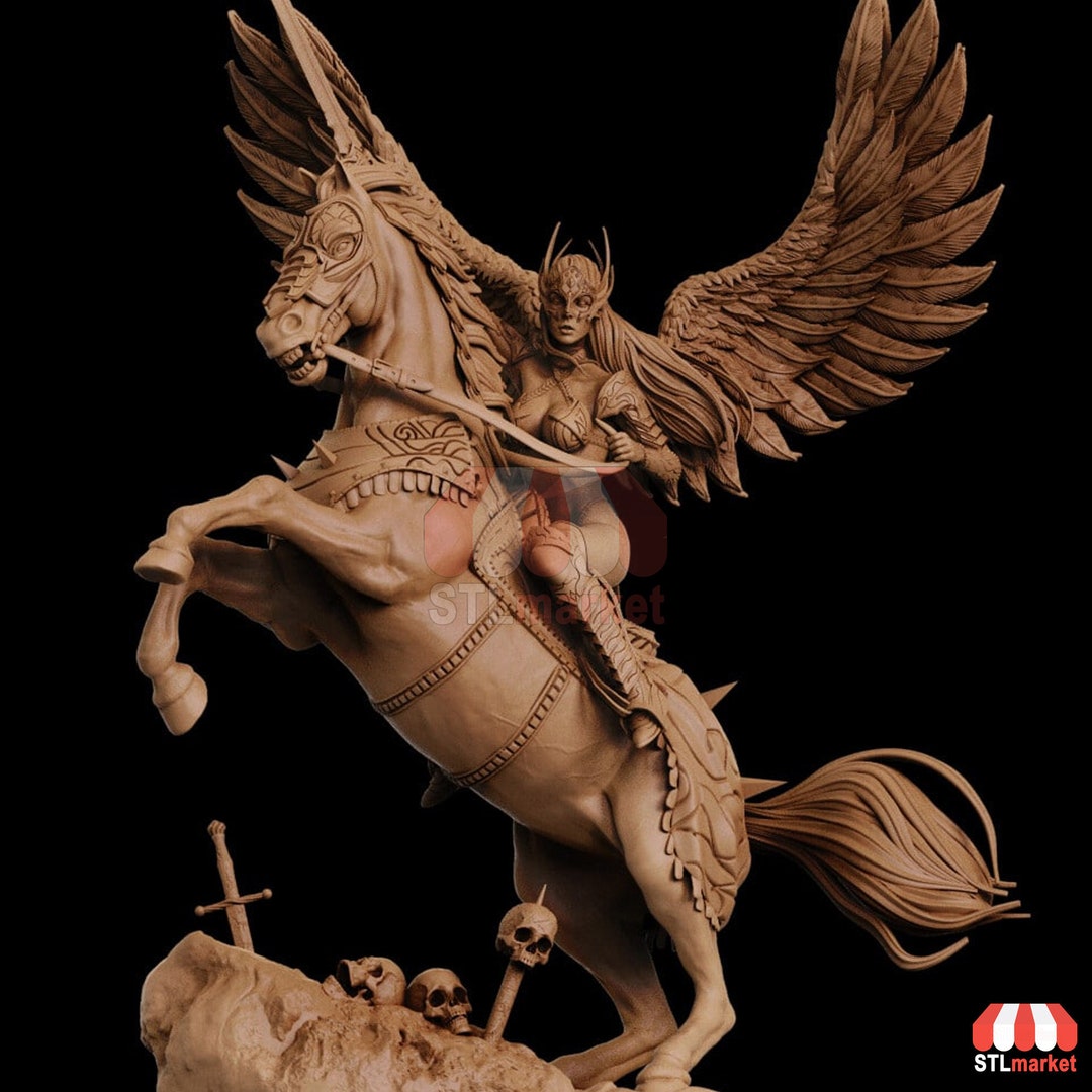 Valkyrie Figure Statue Diorama STL Valkyrie Figure STL - Etsy