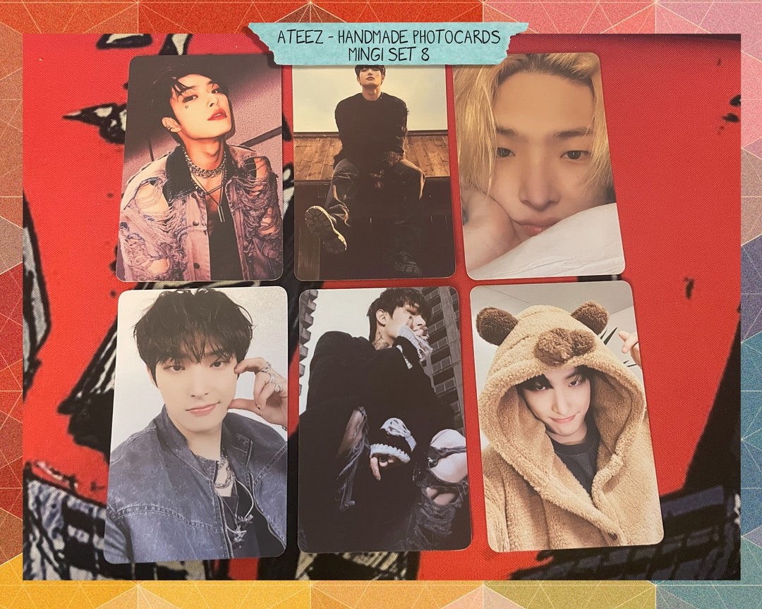 Ateez - Mingi Handmade Set 8 - Photocards Bias - Etsy