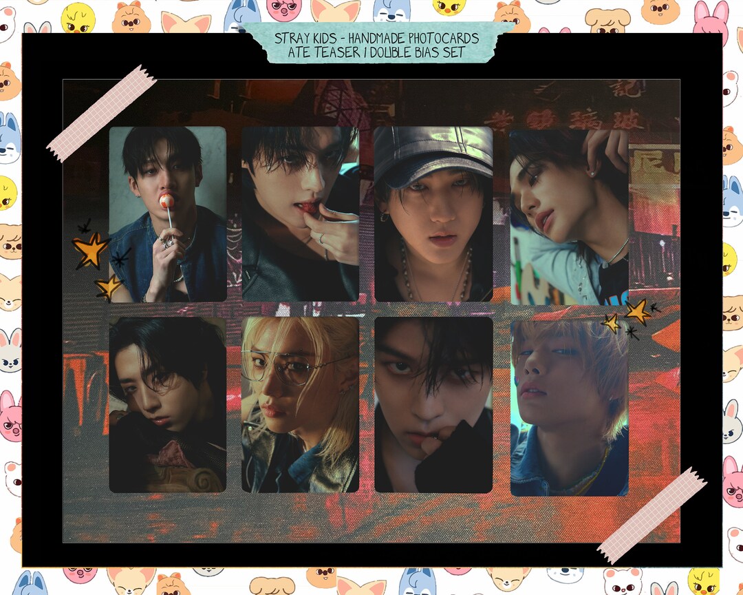 Stray Kids - Ate Teaser Concept Set 1 - Handmade Photocards - Double ...