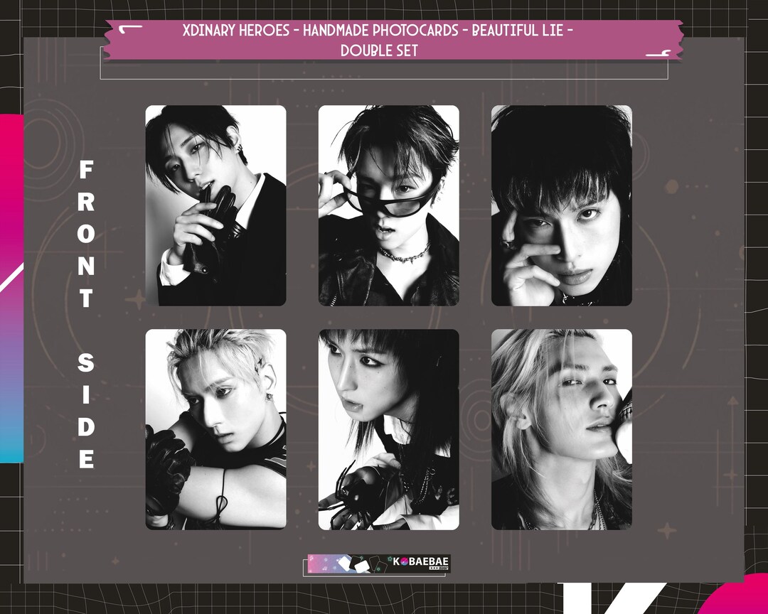 Xdinary Heroes - Handmade Photocards - Beautiful Lie Concept - Double ...