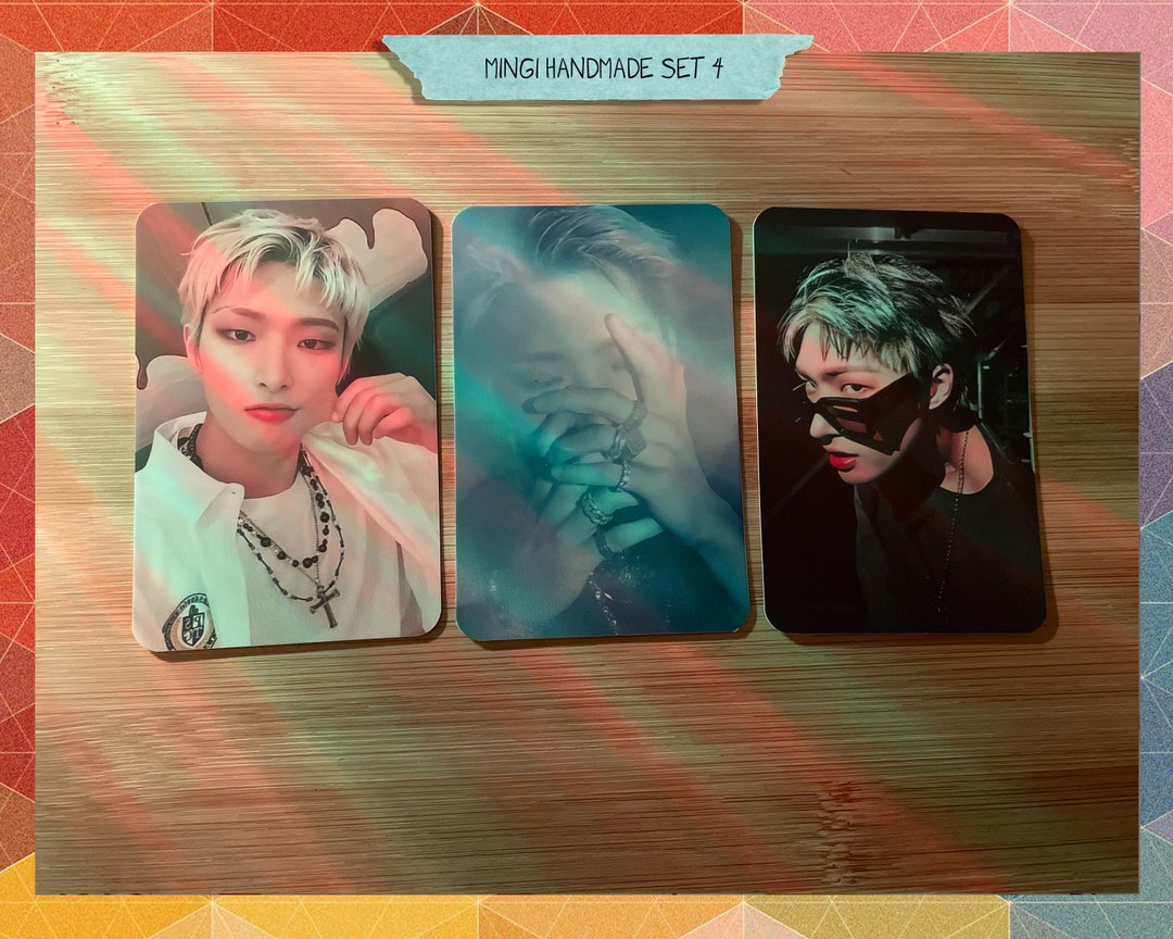 Ateez Mingi Handmade Set 4 Photocards Bias - Etsy