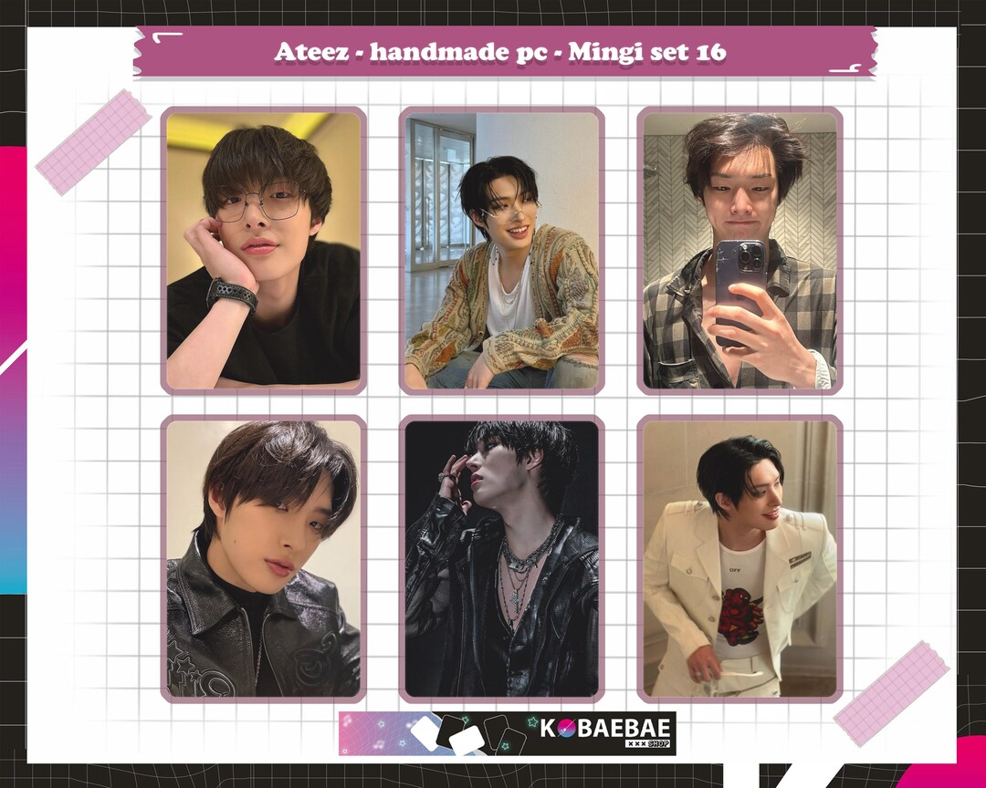 Ateez - Mingi Handmade Concept Set 16 - Photocard Bias Set - Etsy