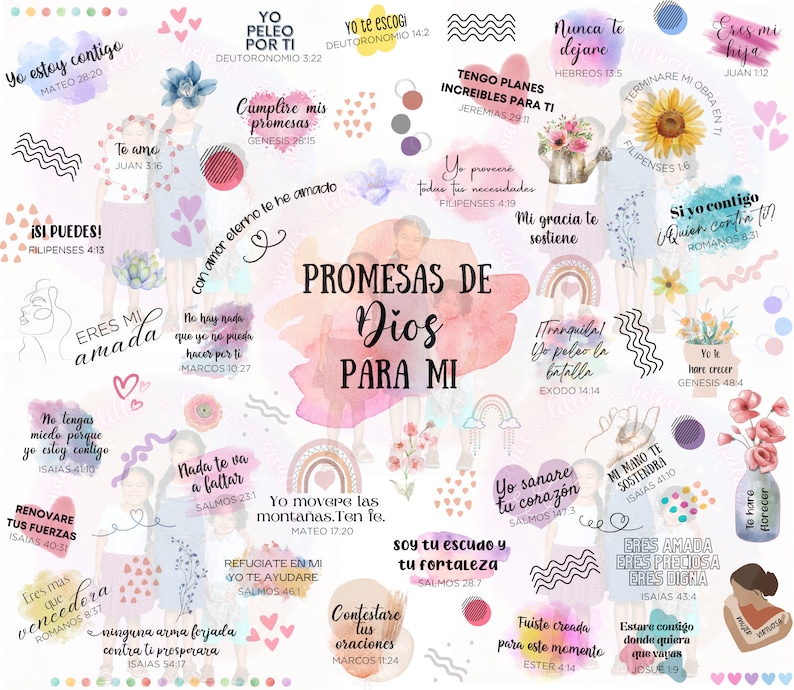 Promesas De Dios Para Mi 20 Oz Tumbler Wrap Straight - Etsy