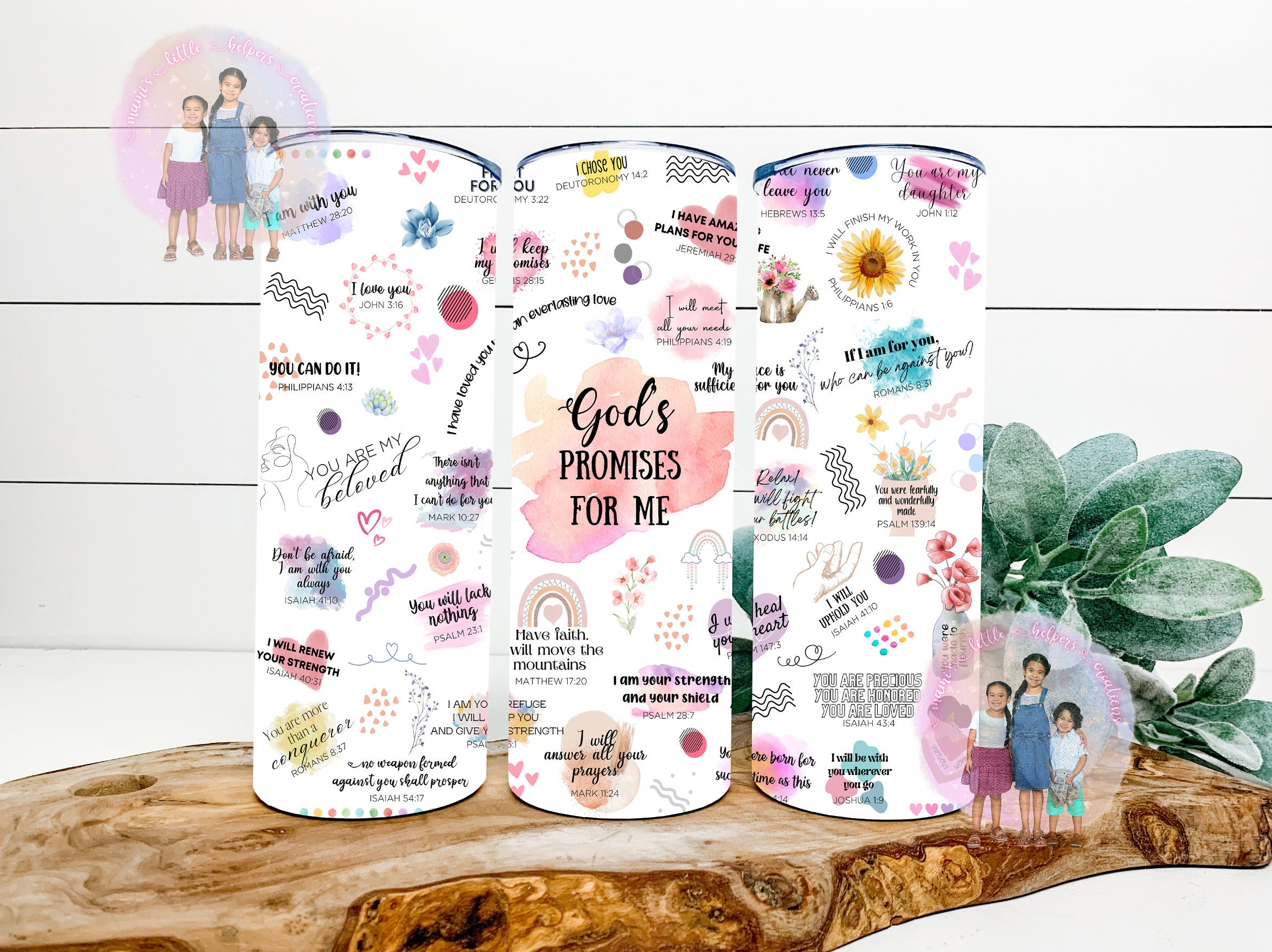 God's Promises for Me- 20 Oz Tumbler Wrap - Straight - Sublimation ...