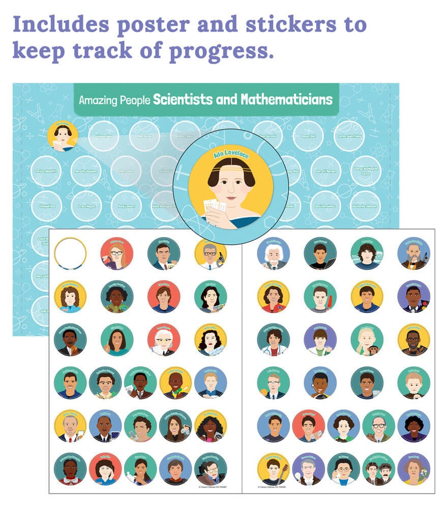 Famous Scientists & Mathematicians Printable Worksheet Bundles, Science ...