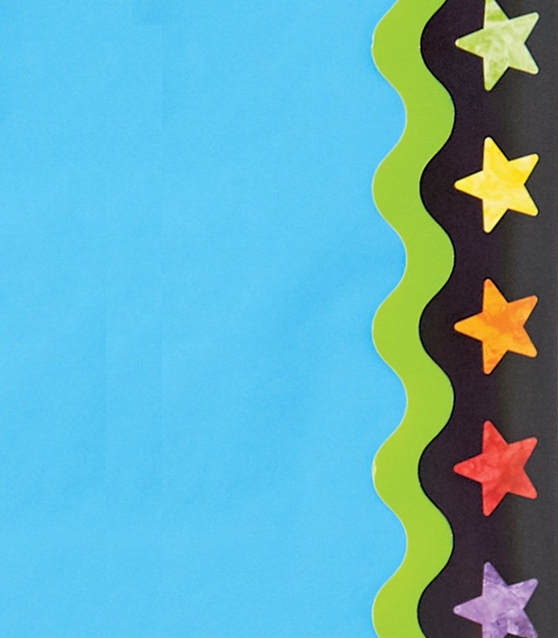 Watercolor Stars Printable Bulletin Board Borders, Bright & Colorful ...