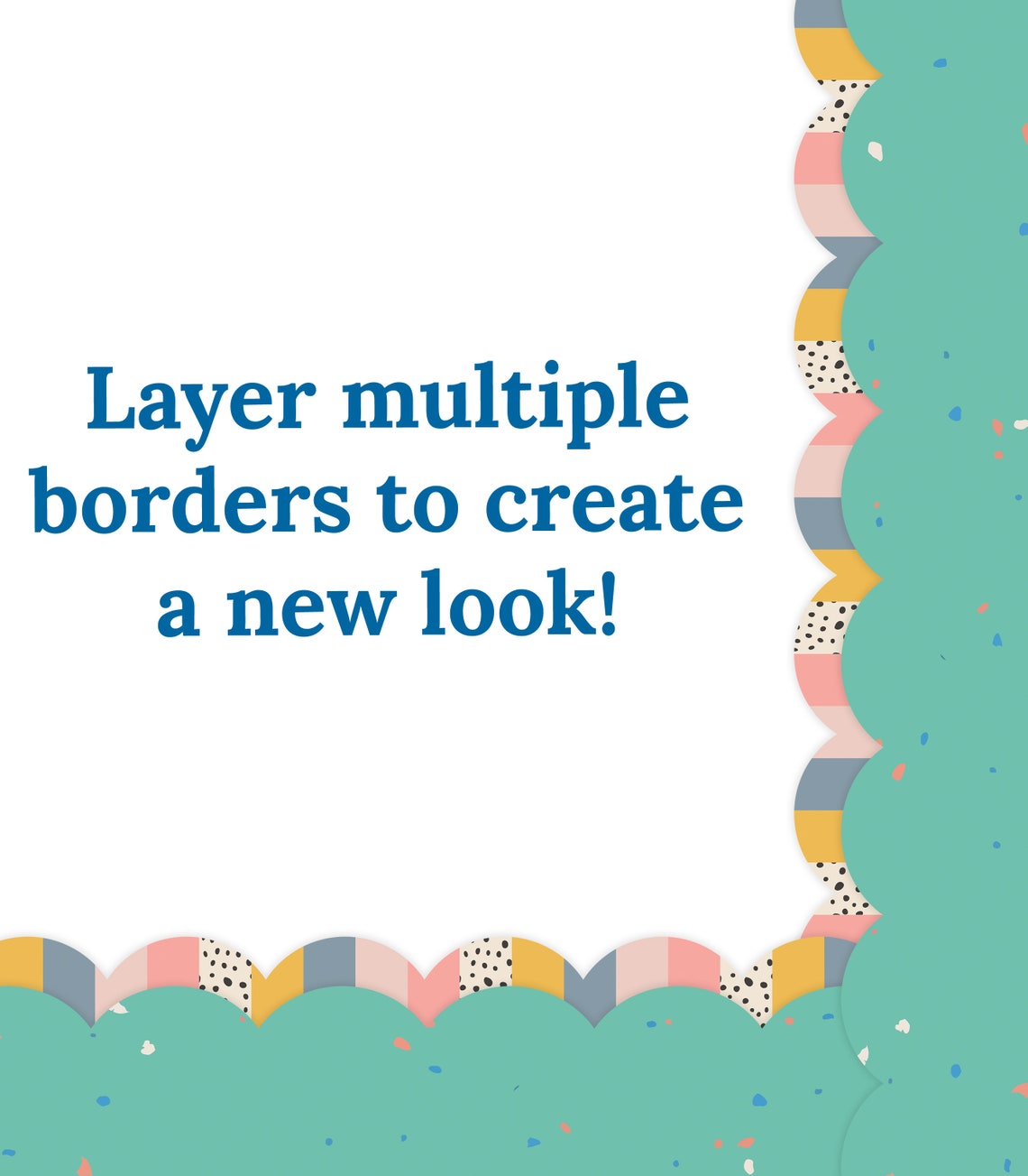 We Belong Printable Patterned Borders Set, Boho Bulletin Board, School ...