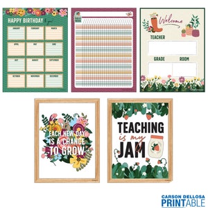 Grow Together Printable Poster and Chart Pack, Inspirational Wall Art ...