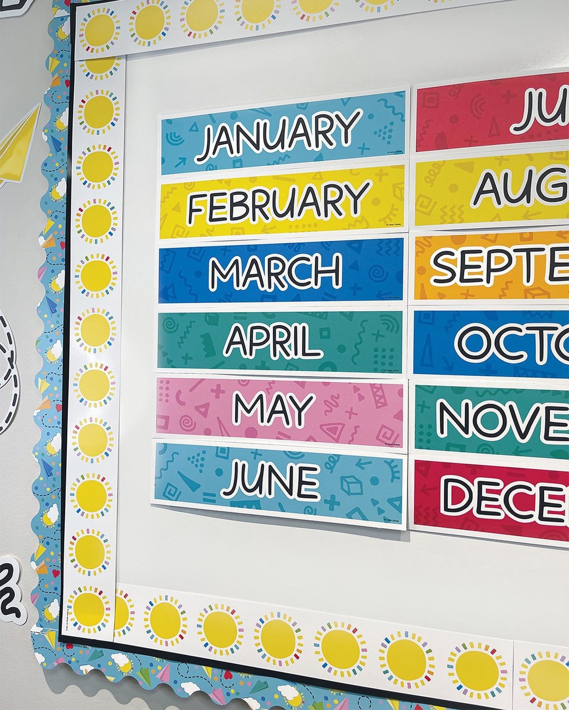 Happy Place Printable Classroom Calendar Bulletin Board Set, With ...