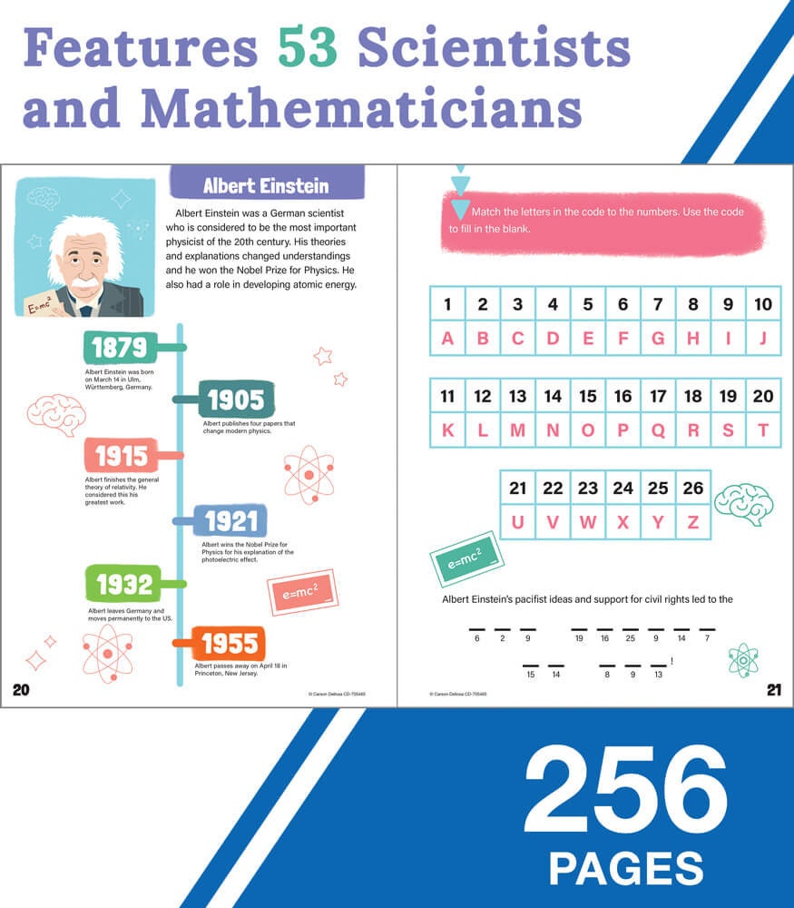 Famous Scientists & Mathematicians Printable Worksheet Bundles, Science ...
