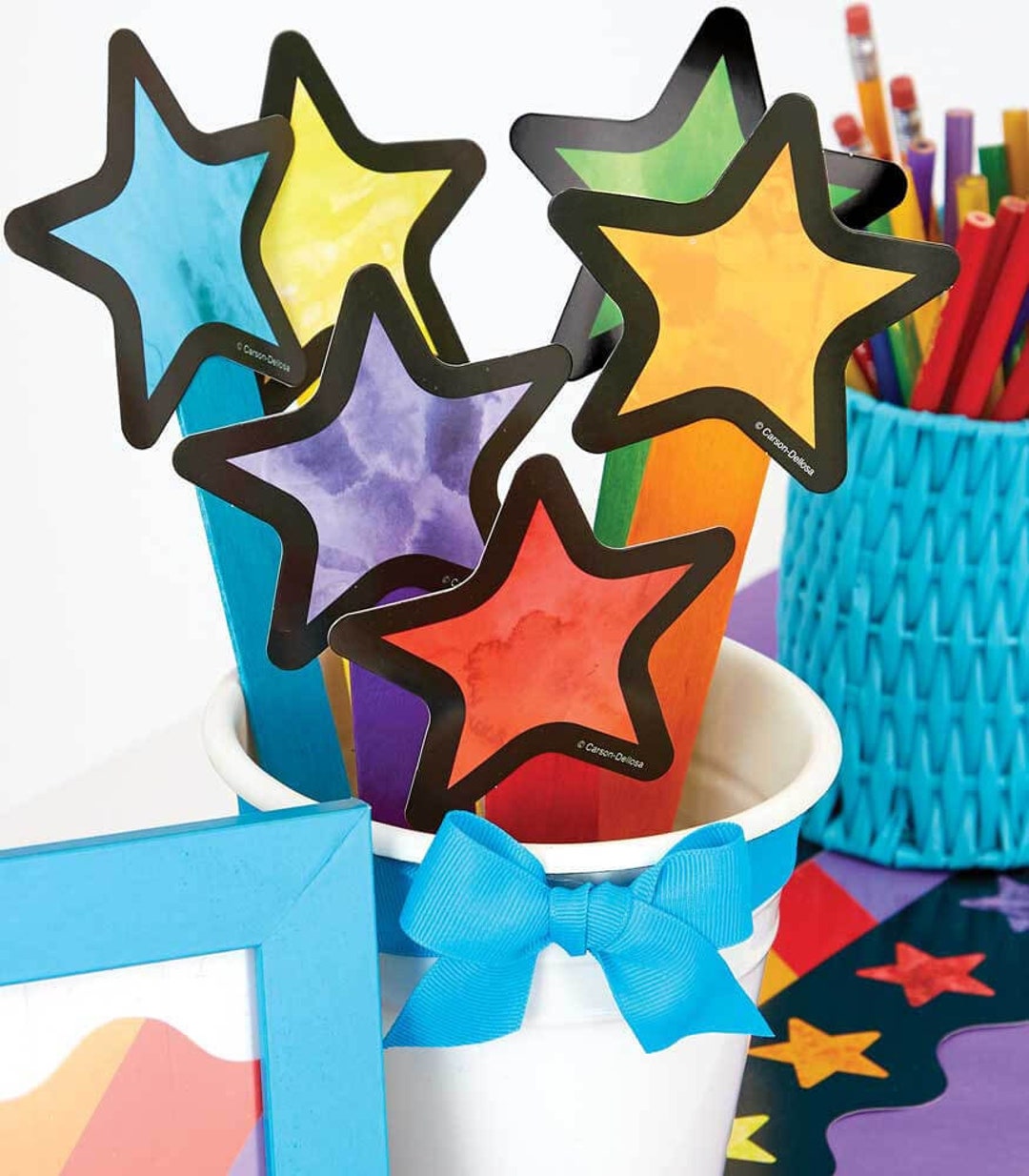 Celebrate Learning Stars Colorful Cutouts - Etsy