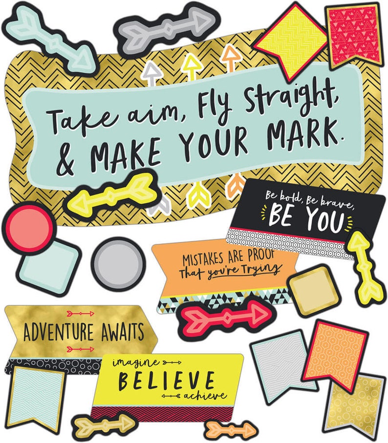 Aim High Make Your Mark Bulletin Board Set - Etsy