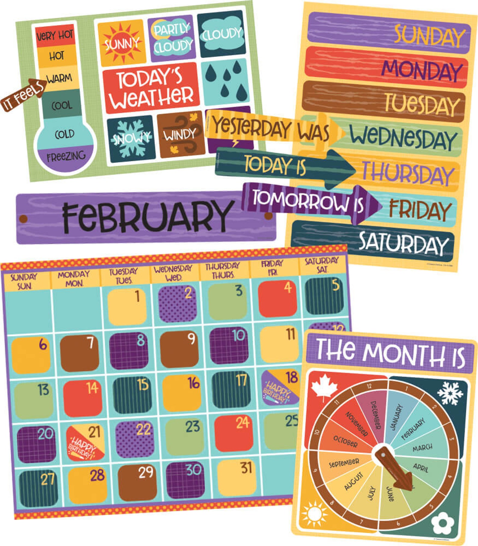 Nature Explorers Calendar Bulletin Board Set - Etsy