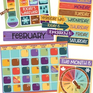 Nature Explorers Calendar Bulletin Board Set - Etsy