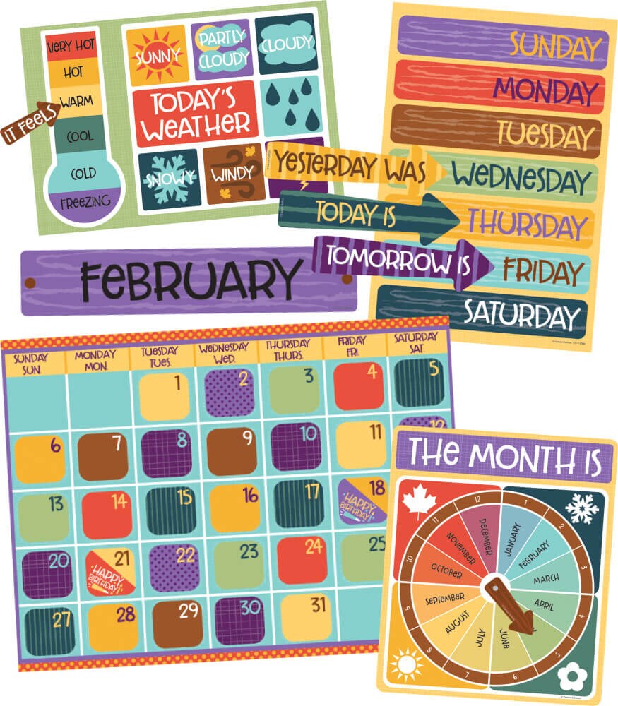 Nature Explorers Calendar Bulletin Board Set - Etsy