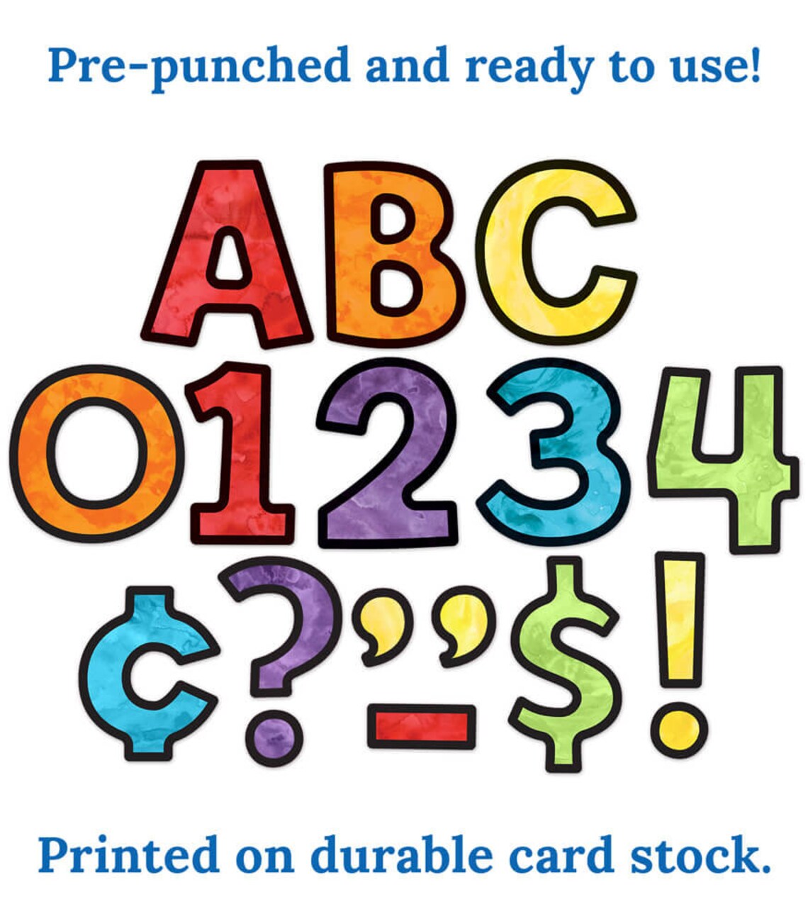 Celebrate Learning Printable Watercolor Letters, Numbers, and Symbols ...