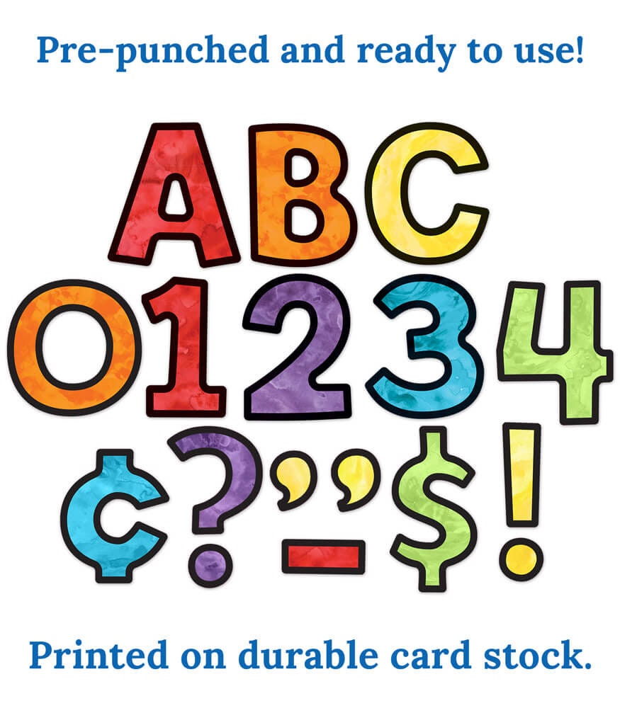 Celebrate Learning Printable Watercolor Letters, Numbers, and Symbols ...