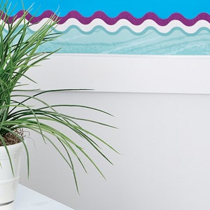 Blue Woodgrain Printable Bulletin Board Borders Bundle, Borders for ...