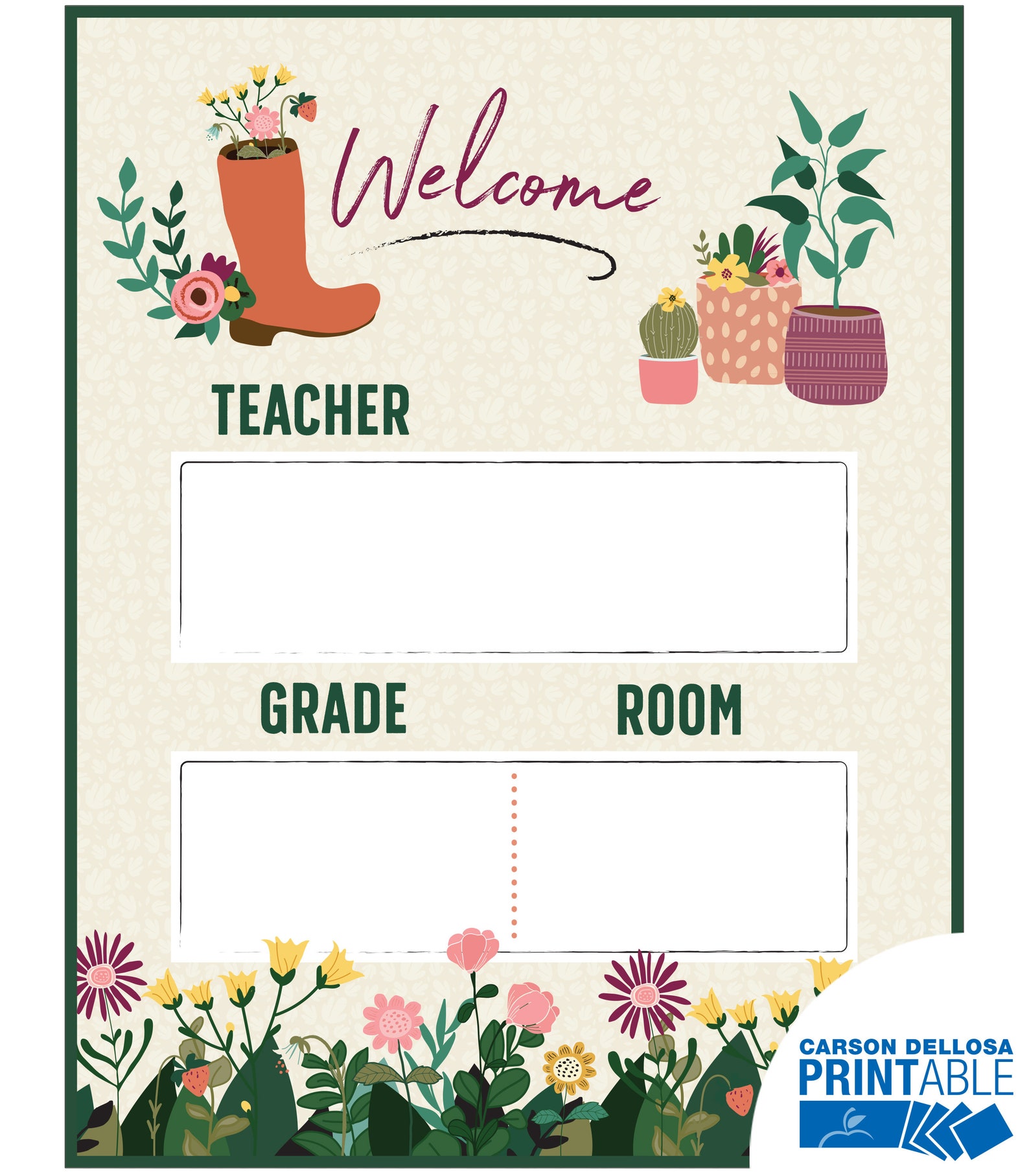 Grow Together Printable Poster and Chart Pack, Inspirational Wall Art ...
