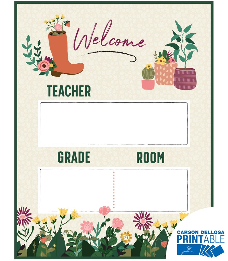 Grow Together Printable Poster and Chart Pack, Inspirational Wall Art ...